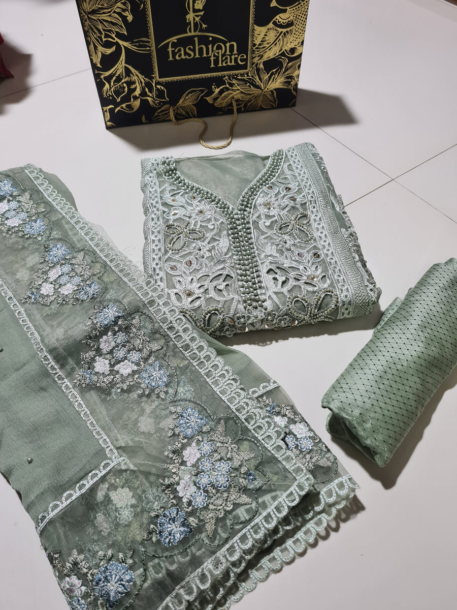 Original Export Factory Leftover Organza Formal 4 Piece Dress - 11571 ...