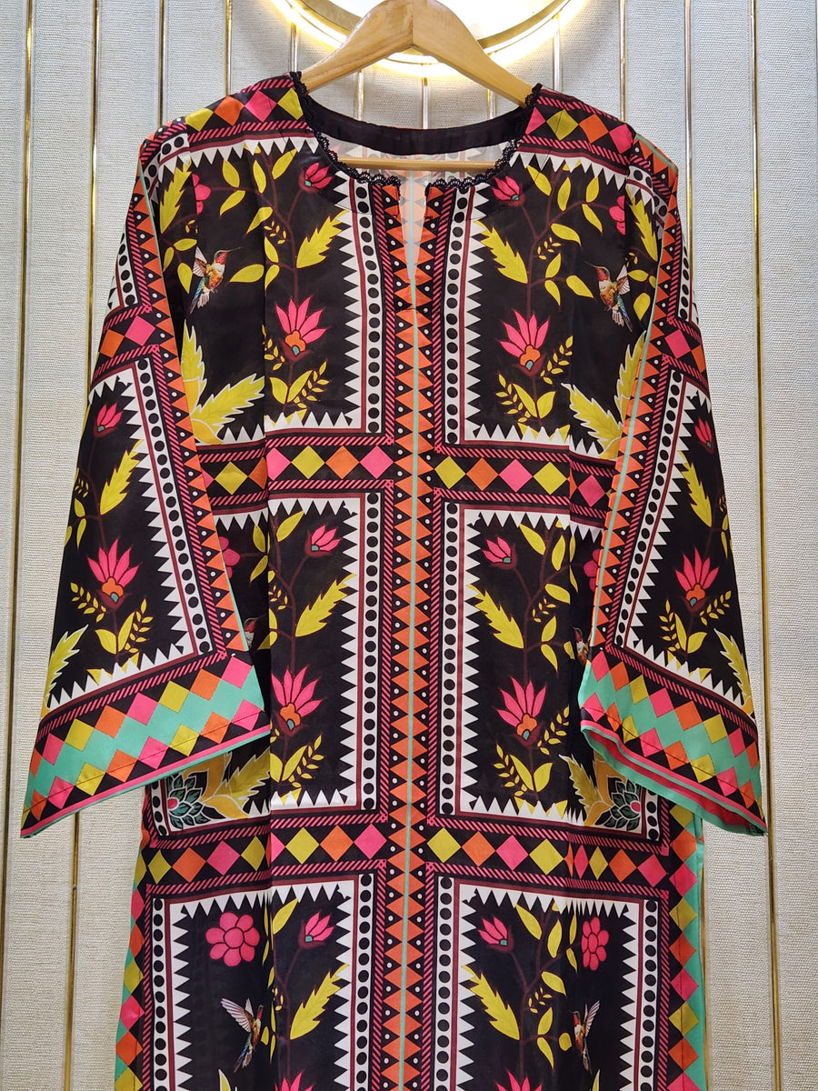 Designer Pure China Silk 3 Piece Digital Print - Stitched - 20483 ...