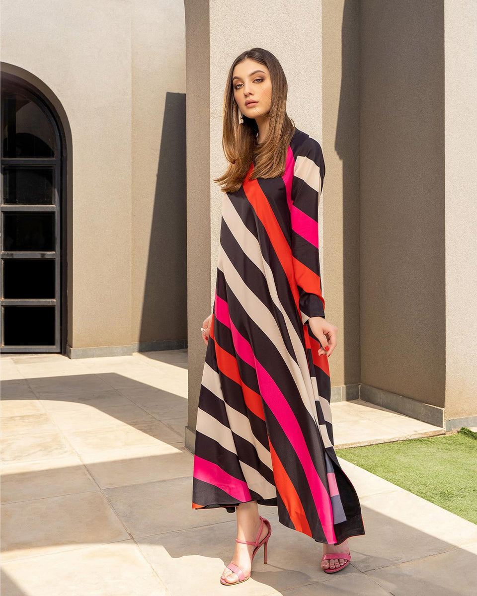 Lulusar KARSAAL LONG Silk Digital Print 2 Piece Dress - 0284 – Fashion ...