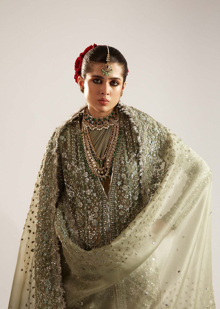 Hussain Rehar - Luxury Formals JADEITE Organza 3 pc - 10087 – Fashion Flare