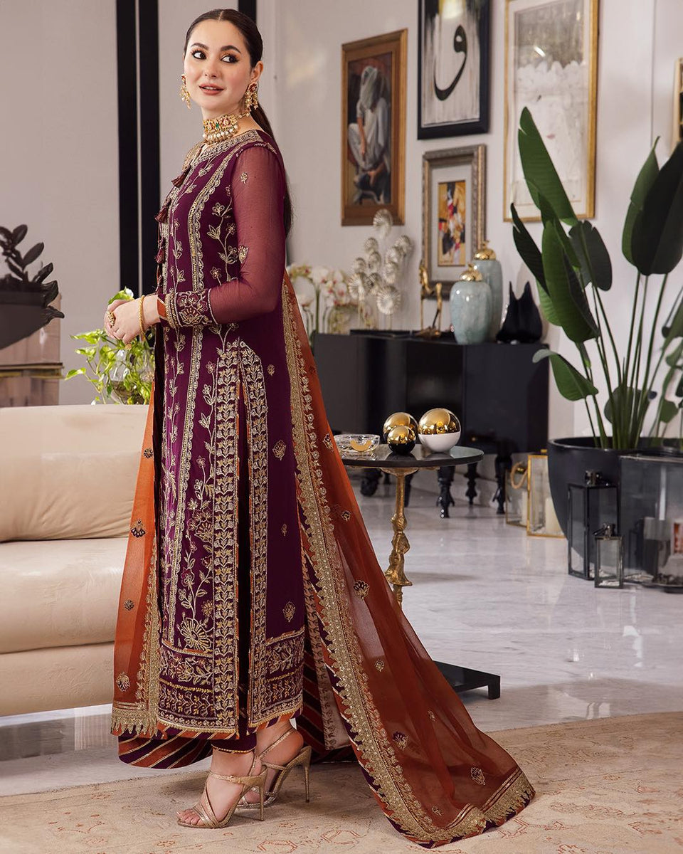 Asim Jofa RANG e NOOR Chiffon 3 Piece - 11356 – Fashion Flare