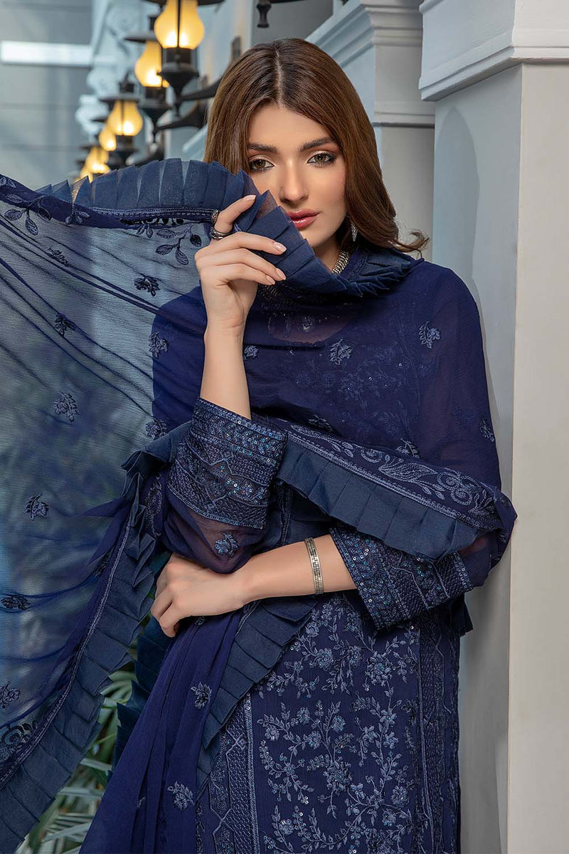 Azure Luxe GLOOMING SEA Chiffon 3 pc - 08851 – Fashion Flare