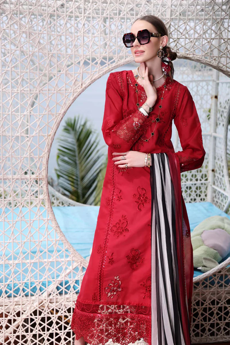 Noor By Saadia Asad Luxury Lawn Chikankari Embroidered & Cut Work 3-Pi ...