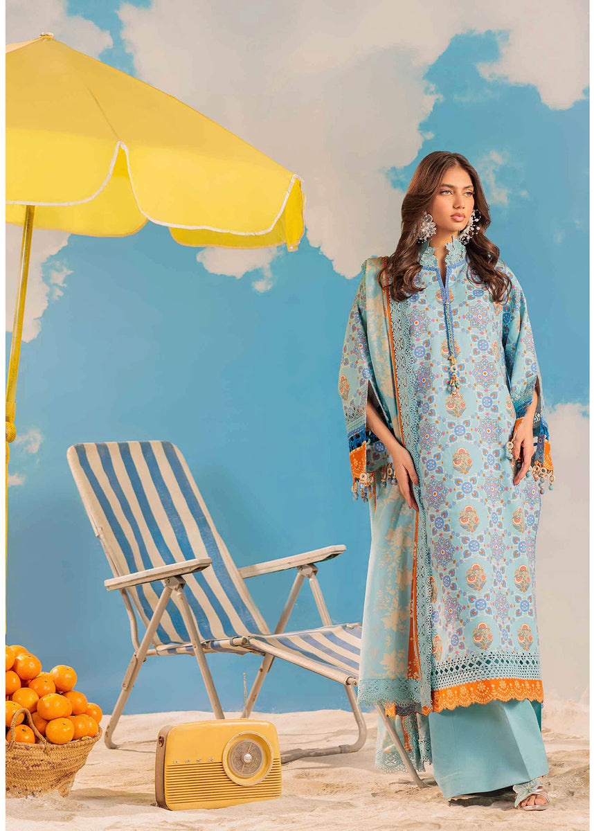 Original Factory Leftover Bonanza Satrangi Print Lawn 3 Piece Dress ...