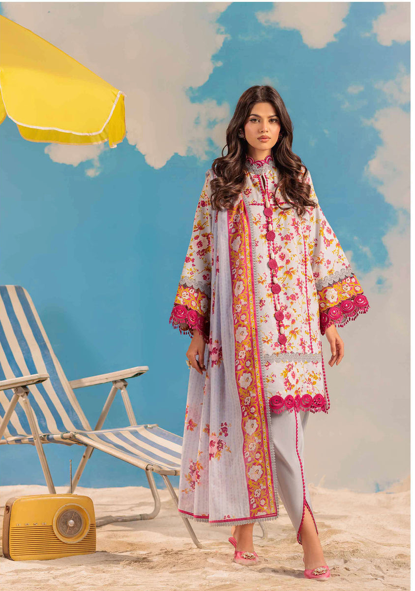 Original Factory Leftover Bonanza Satrangi Print Lawn 3 Piece Dress ...