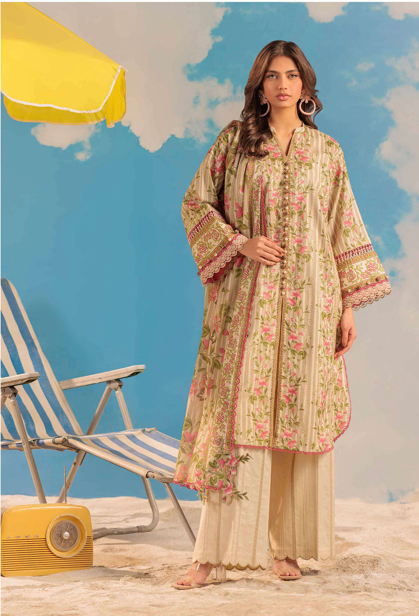 Original Factory Leftover Bonanza Satrangi Print Lawn 3 Piece Dress ...