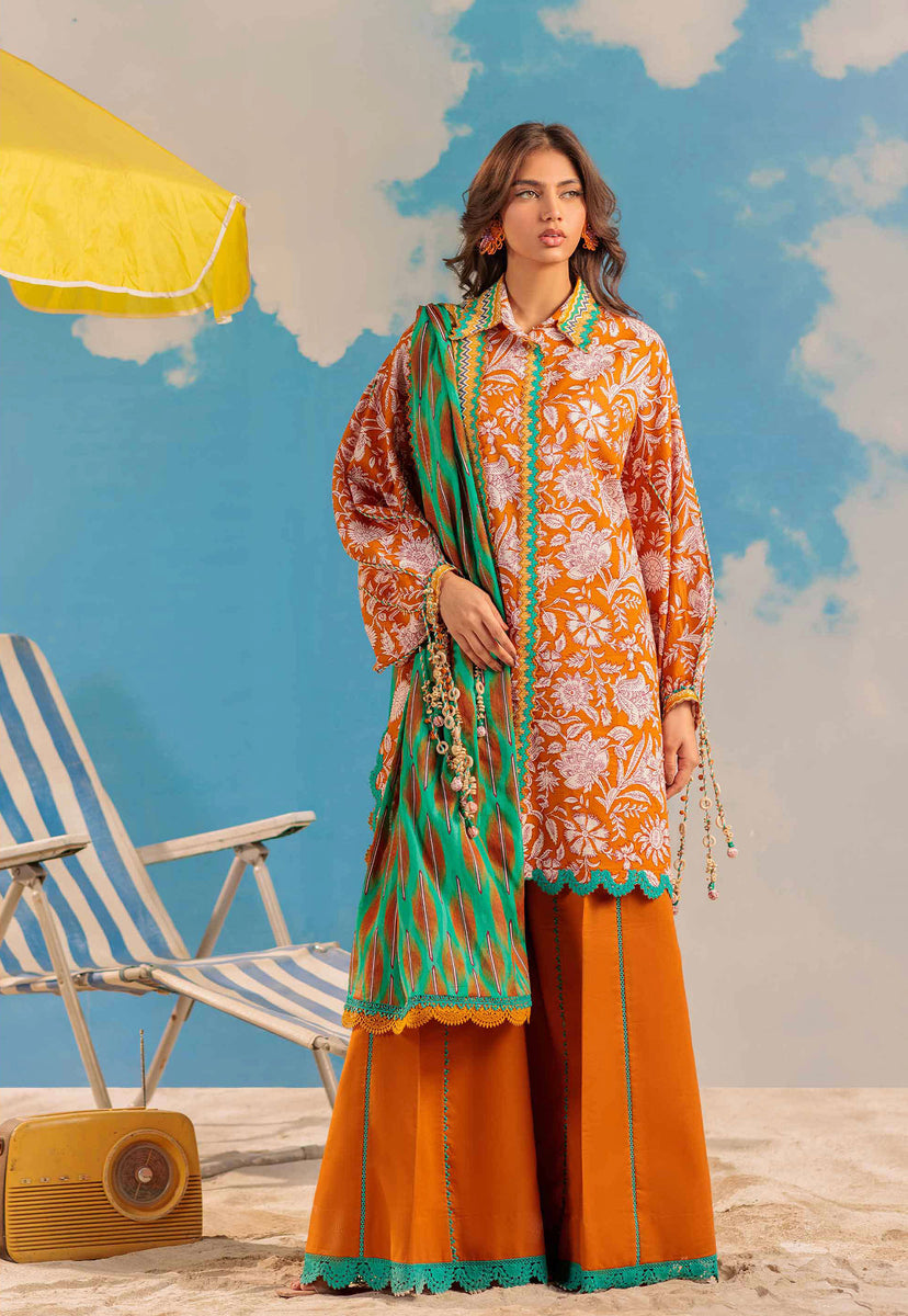 Original Factory Leftover Bonanza Satrangi Print Lawn 3 Piece Dress ...