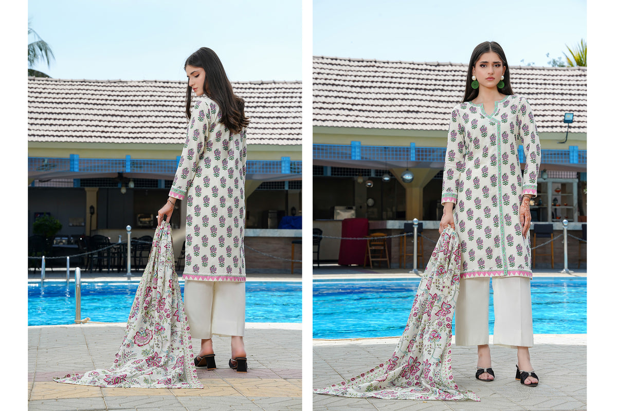 Original Factory Leftover Kayseria by Jaffrani Bana Dora Lawn 3 Piece ...