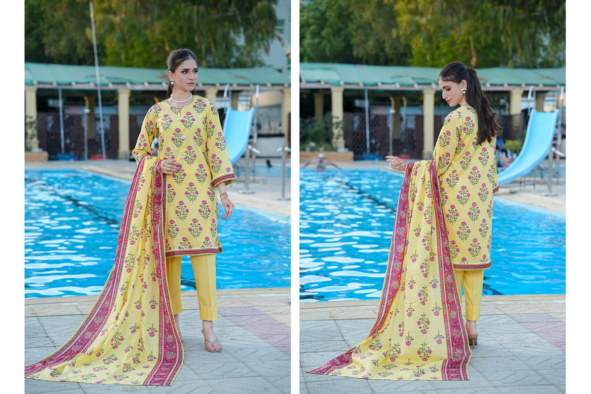 Original Factory Leftover Kayseria by Jaffrani Bana Dora Lawn 3 Piece ...