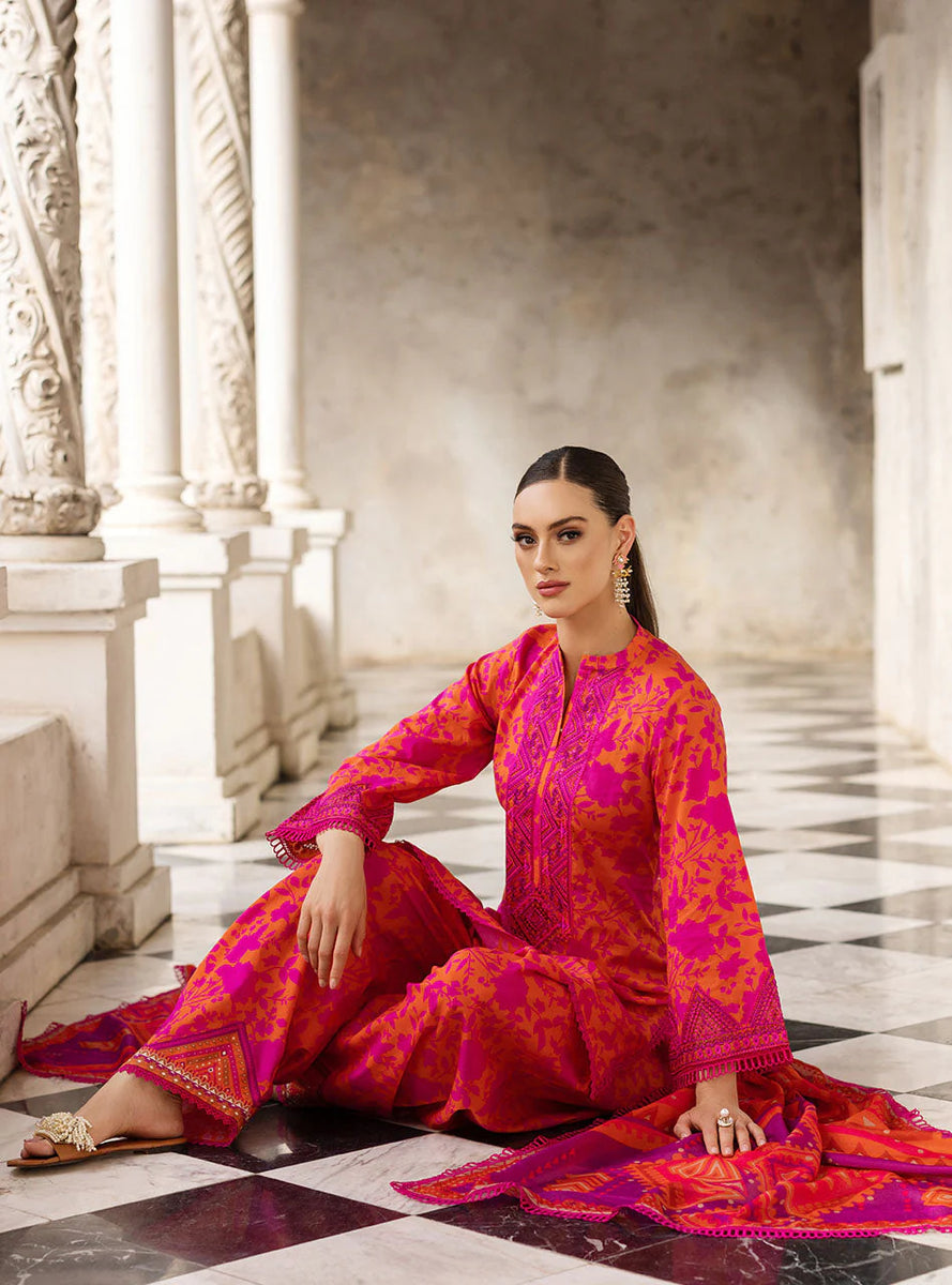 TAHRA by Zainab Chottani ADEN 3 PC Cambric Dress - 09371 – Fashion Flare