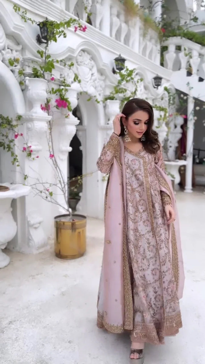 Haris Shakeel Embroidered & Hand Embellished Mesuri 3 Piece Dress - F2 ...