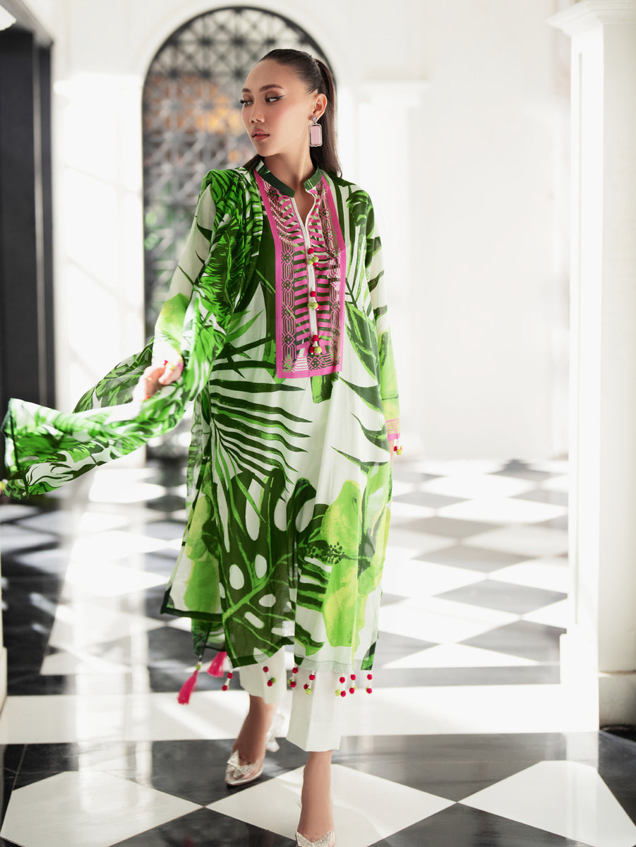 Original Factory Leftover Gul Ahmed Digital Print 3 Piece Lawn Dress ...