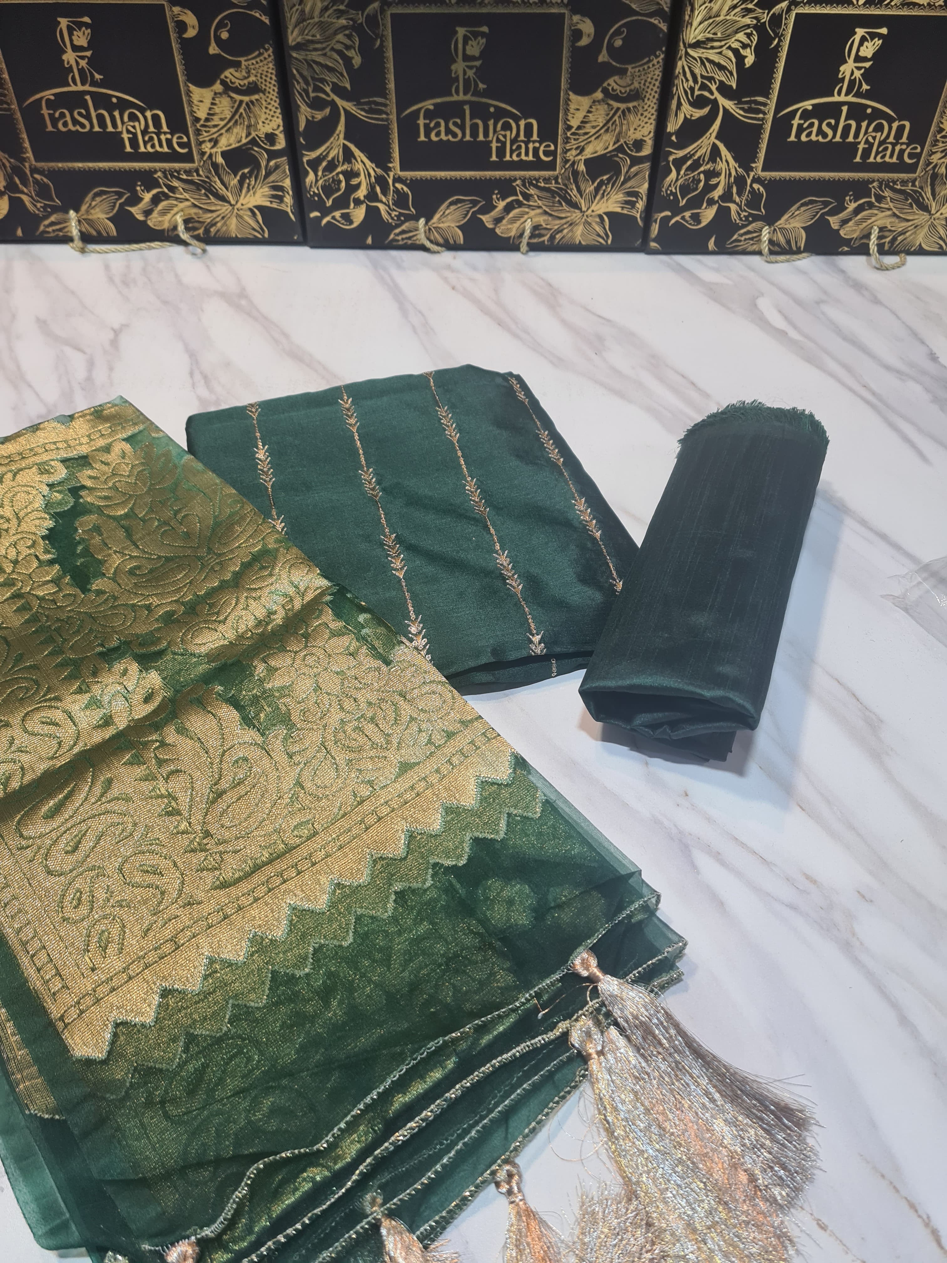Original Fatima Noor Formal Raw Silk 3 Piece Dress - 20262 – Fashion Flare