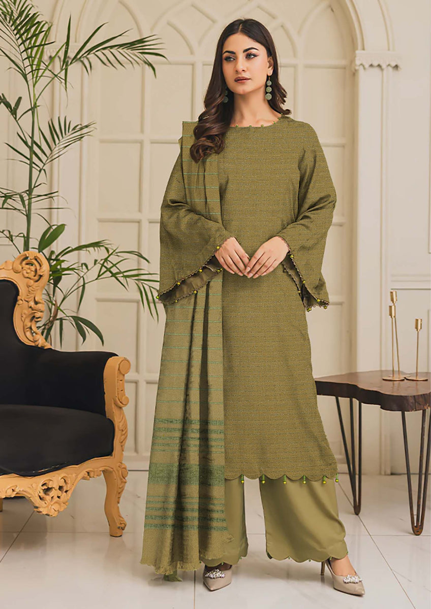 Original Fatima Noor Bana Doria & Marina Pallachi Winter 3 Piece Dress ...