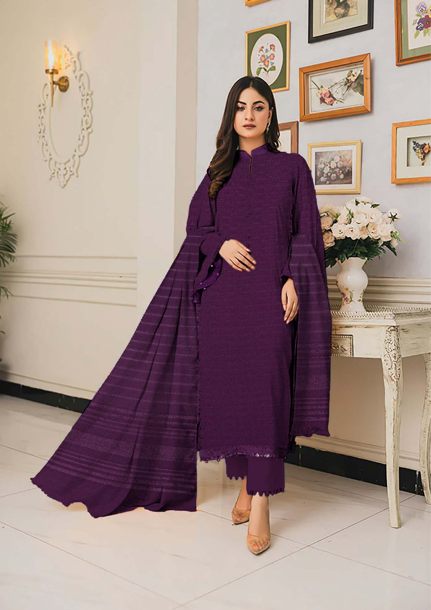Original Fatima Noor Bana Doria & Marina Pallachi Winter 3 Piece Dress ...