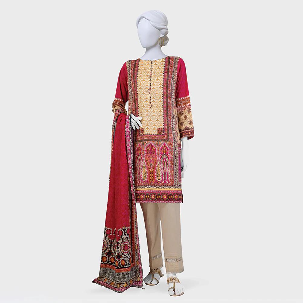 Original Factory Leftover J. Lawn Digital Print 3 Piece Dress - J1496 ...