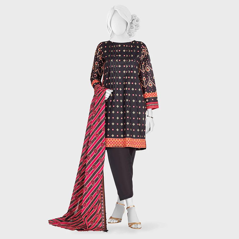 Original Factory Leftover J. Lawn Digital Print 3 Piece Dress - J1494 ...