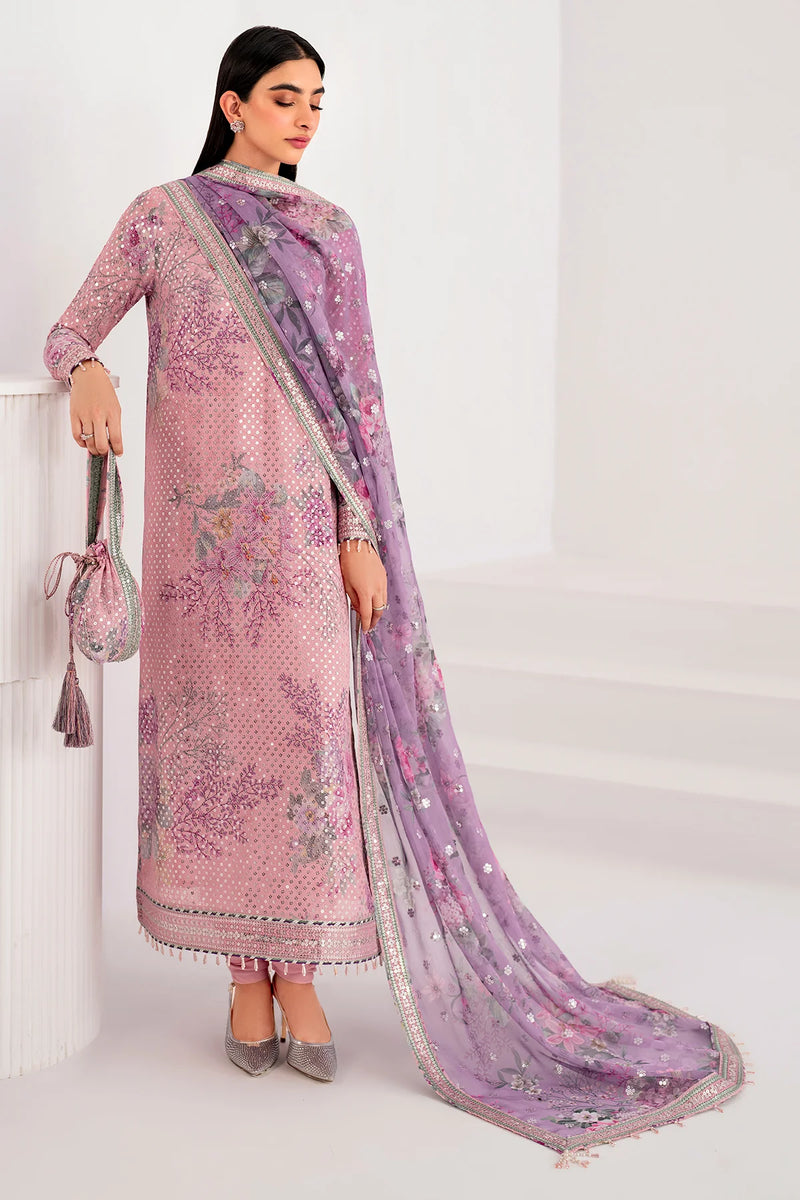 Jazmin Chiffon Digital Print & Embroidered 3 Piece Dress - 0705 ...