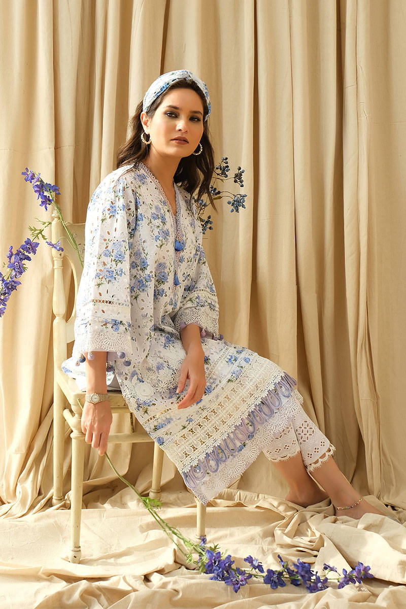 Farida Hassan Luxe Pret VIOLET ROSE Chikankari Lawn 3 pc - 08623 ...